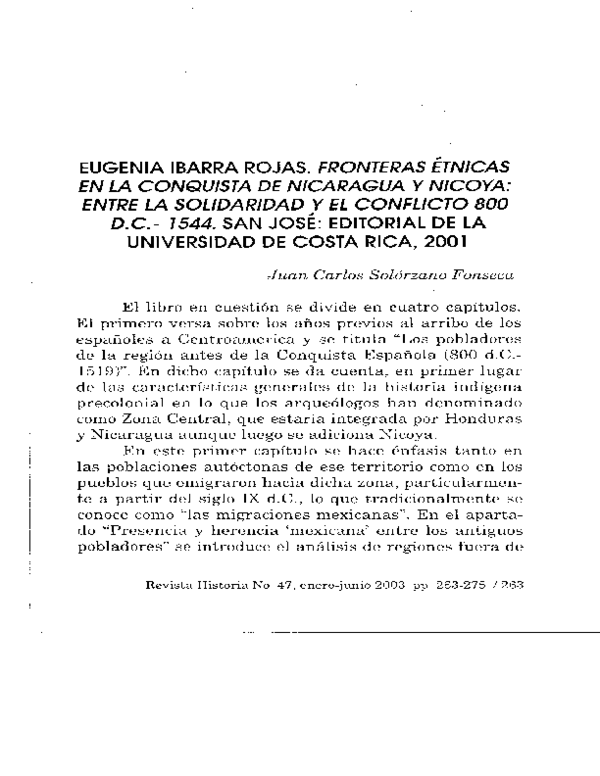 (PDF) Eugenia Ibarra Rojas. Fronteras étnicas en la conquista de ...