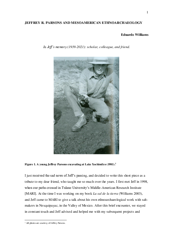 (PDF) Jeffrey Parsons: in memoriam