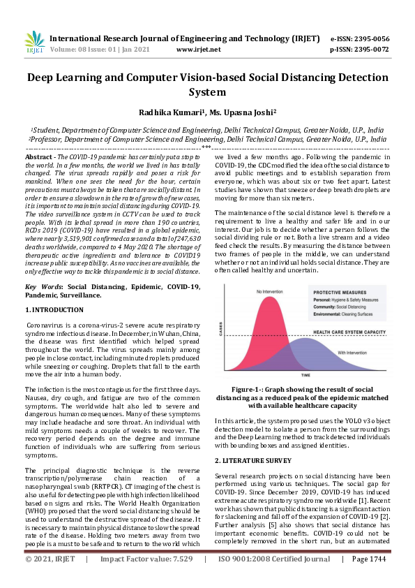 (PDF) IRJET- Deep Learning and Computer Vision-based Social Distancing ...