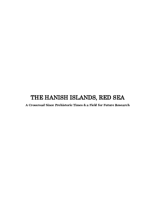 (PDF) THE HANISH ISLANDS, RED SEA A Crossroad Since Prehistoric Times ...