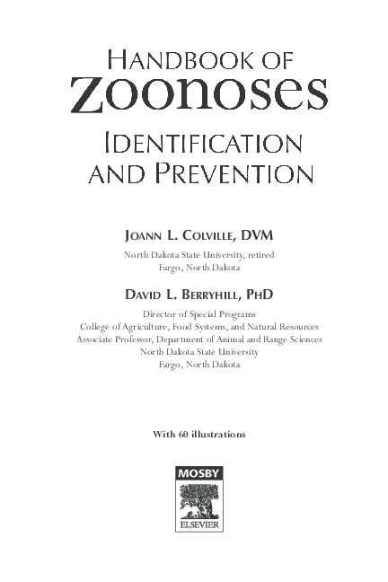 (PDF) Handbook of Zoonoses Indentification and Prevention-J. Colville ...