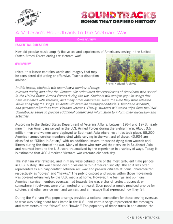 (PDF) A Veteran's Soundtrack to the Vietnam War