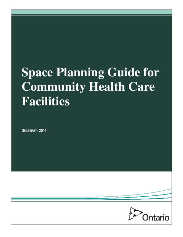 (PDF) Space Planning Guide for Community Health Care Facilities