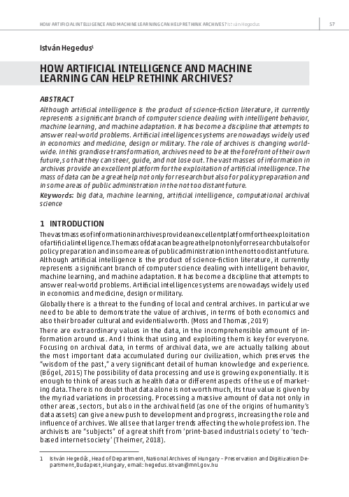 (PDF) How Artificial Intelligence and Machine Learning can help rethink ...