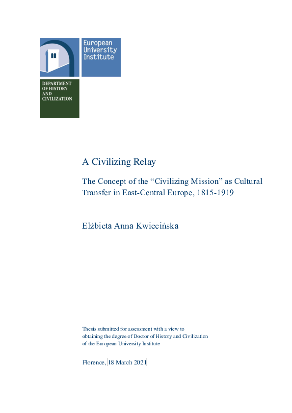 (PDF) A Civilizing Relay. The Concept of the Civilizing Mission as a ...