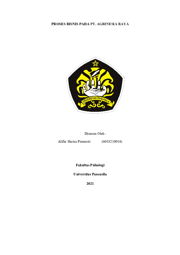 (DOC) PROSES BISNIS PADA PT. AGRINESIA RAYA