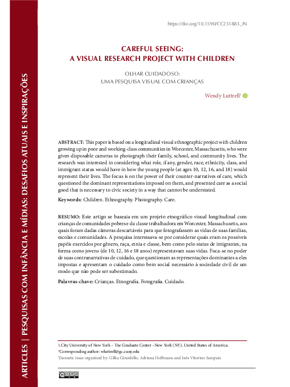 (PDF) Careful Seeing : a Visual Research Project With Children