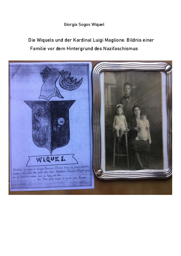 (PDF) Die Wiquels und der Kardinal Luigi Maglione. Bildnis einer ...