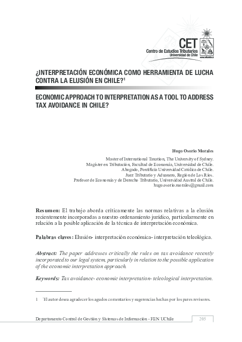 (PDF) ¿Interpretación Económica como herramienta de lucha contra la ...