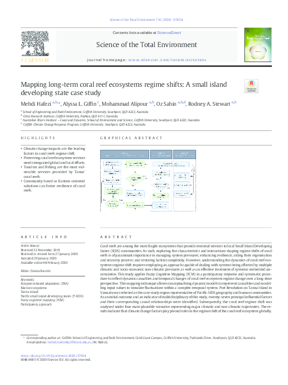 (PDF) Mapping long-term coral reef ecosystems regime shifts: A small ...