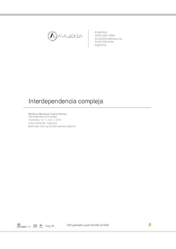(PDF) Interdependencia compleja