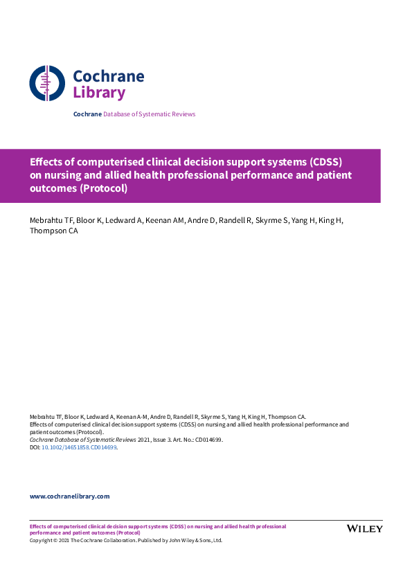 (PDF) Cochrane Library Cochrane Database of Systematic Reviews Effects ...