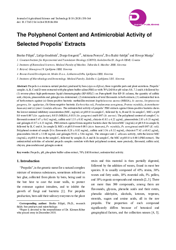 (PDF) The Polyphenol Content and Antimicrobial Activity of Selected ...