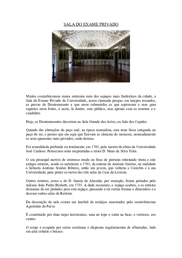 (DOC) SALA DO EXAME PRIVADO