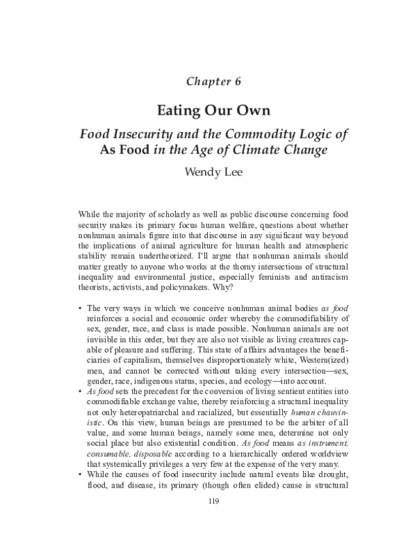 (PDF) Eating Our Own: Food Insecurity and the Commodity Logic of As ...