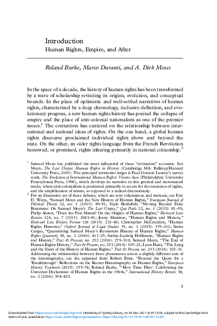 (PDF) Introduction: Human Rights, Empire, and After