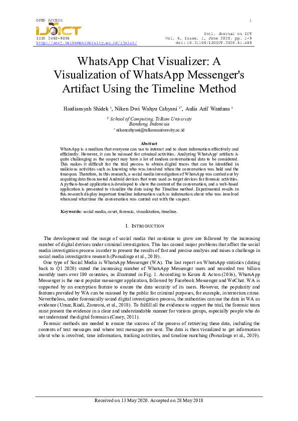 (PDF) WhatsApp Chat Visualizer: A Visualization of WhatsApp Messenger’s ...