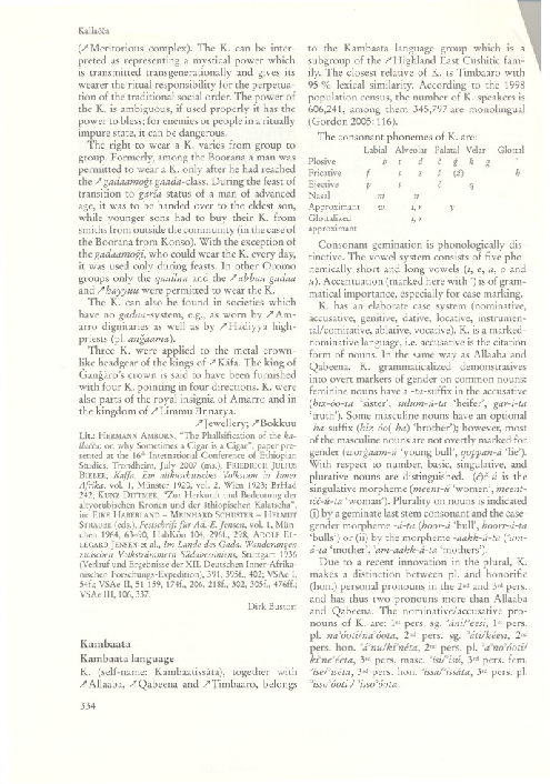 (PDF) Kambaata Language