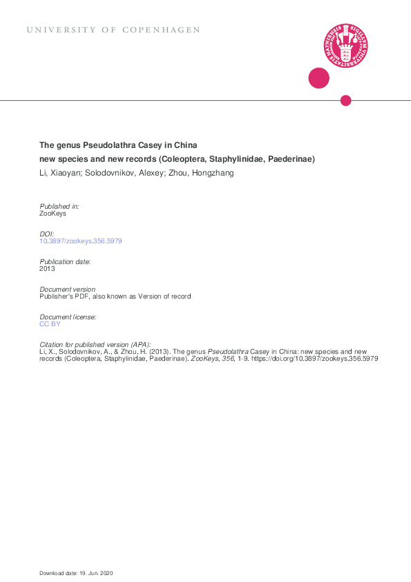 (PDF) The genus Pseudolathra Casey in China: new species and new ...