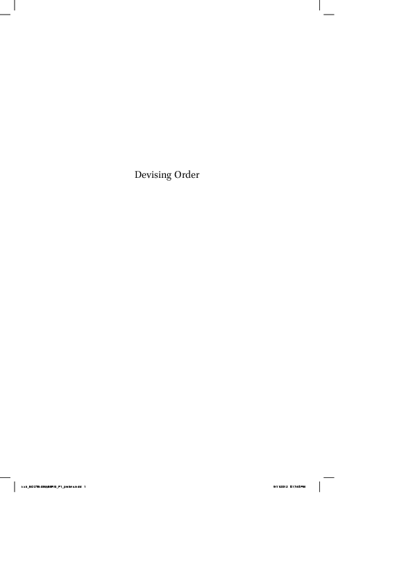 (PDF) Boute, Bruno and Smaberg, Thomas (eds.), Devising Order ...