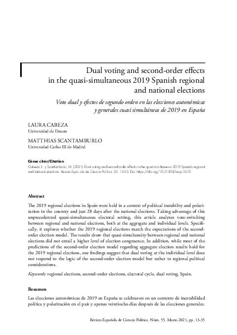(PDF) Dual voting and second-order effects in the quasi-simultaneous ...