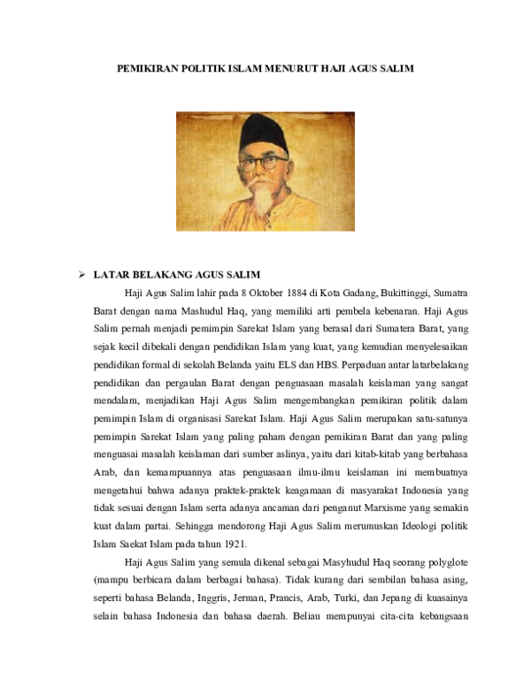 (DOC) Essay agus salim