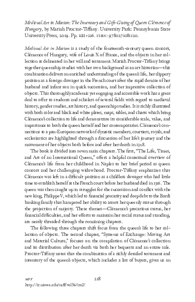 (PDF) Review: Proctor-Tiffany 'Medieval Art in Motion'