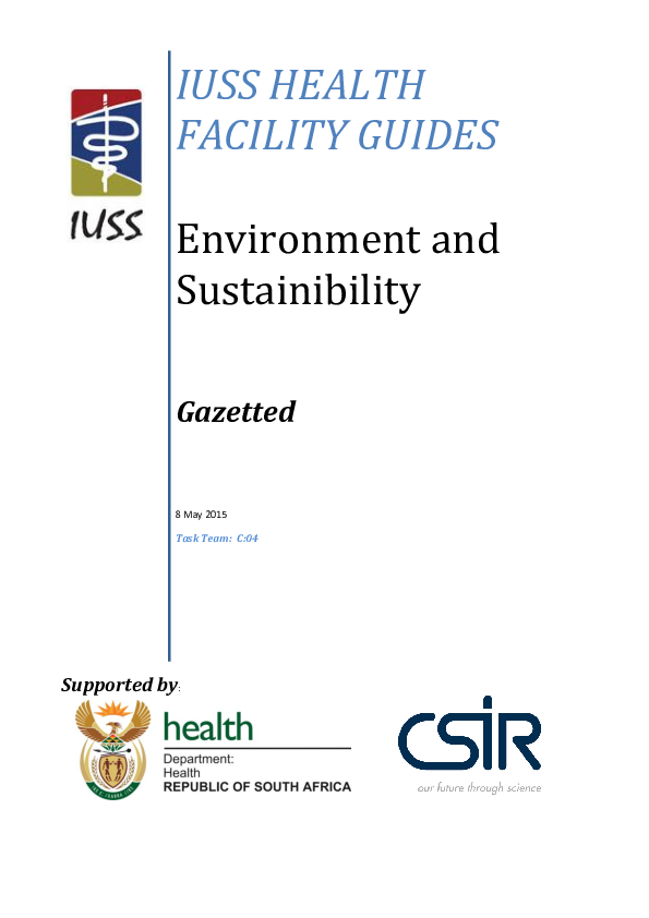 (PDF) IUSS Health Facility Guides