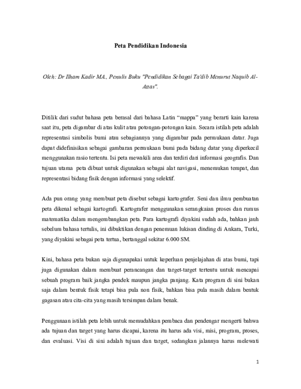 (PDF) Peta Pendidikan Indonesia