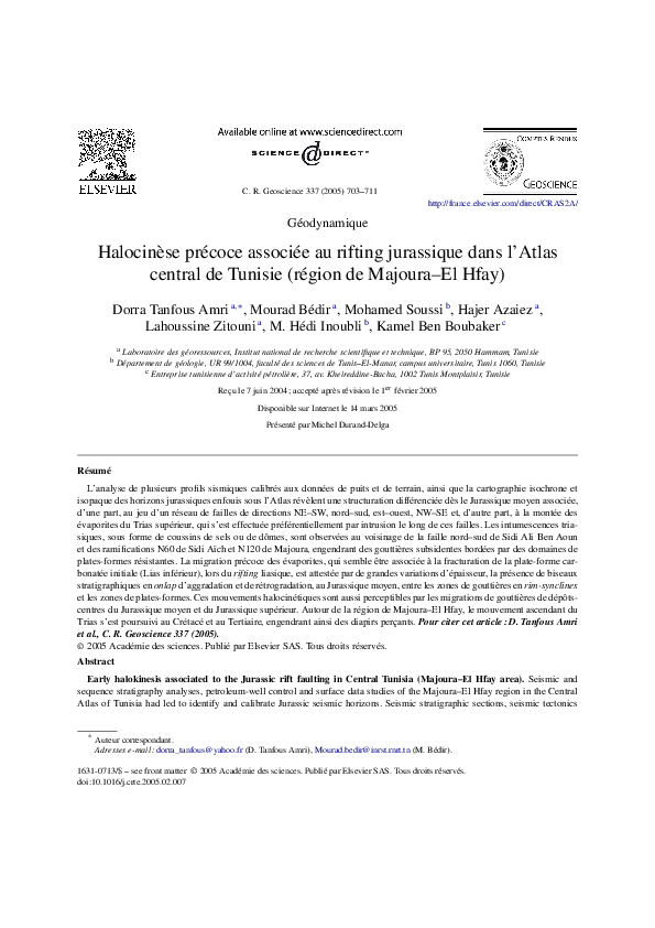 (PDF) Early halokinesis associated to the Jurassic rift faulting in ...