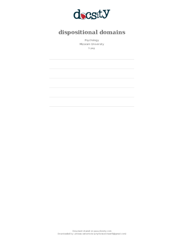 (PDF) dispositional domains