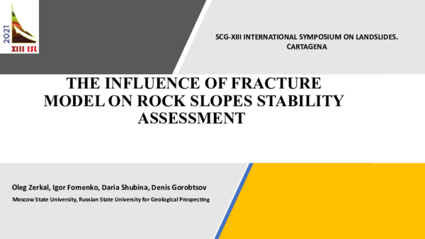 (PPT) The influence of fracture model on rock slopes stability assessment