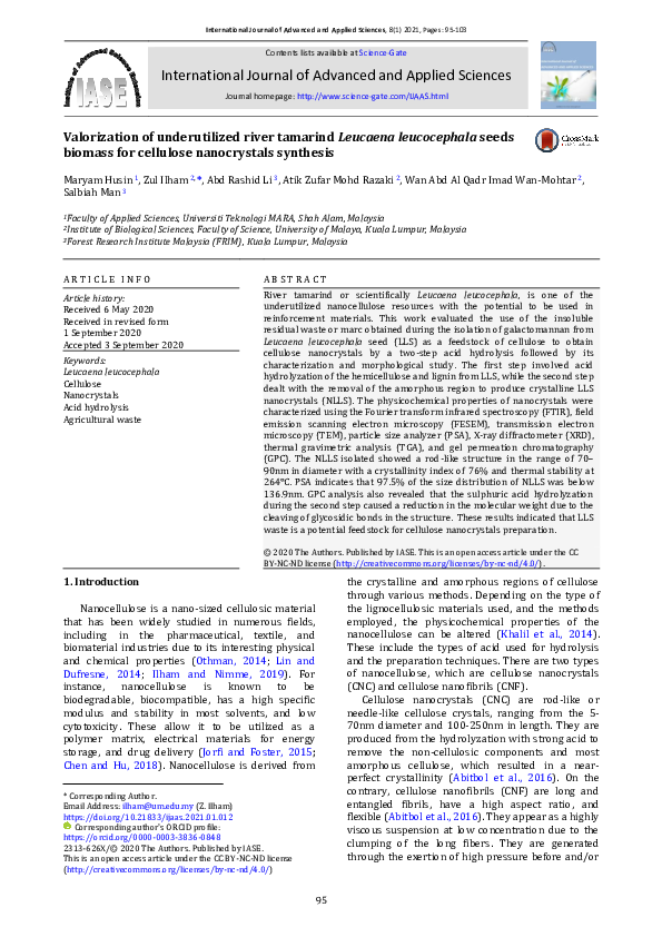 (PDF) Valorization of underutilized river tamarind Leucaena ...