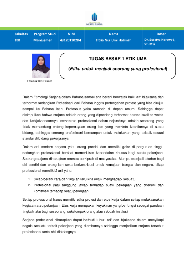 (PDF) 43120110284_Fitria Nur Umi Halimah_Tugas Besar 1 Etik UMB