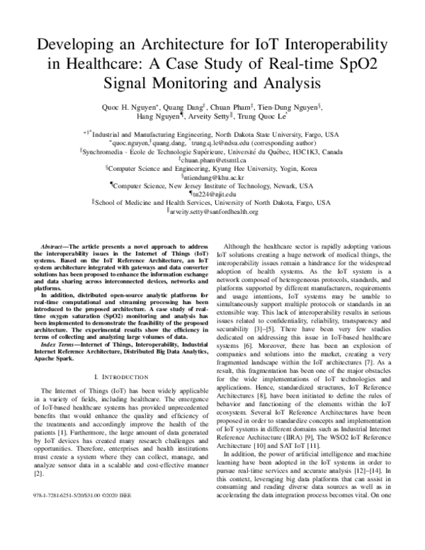 (PDF) Developing an Architecture for IoT Interoperability in Healthcare ...