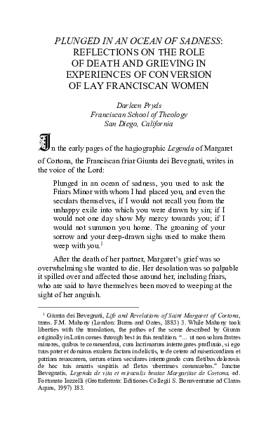 (PDF) PLUNGED IN AN OCEAN OF SADNESS: REFLECTIONS ON THE ROLE OF DEATH ...