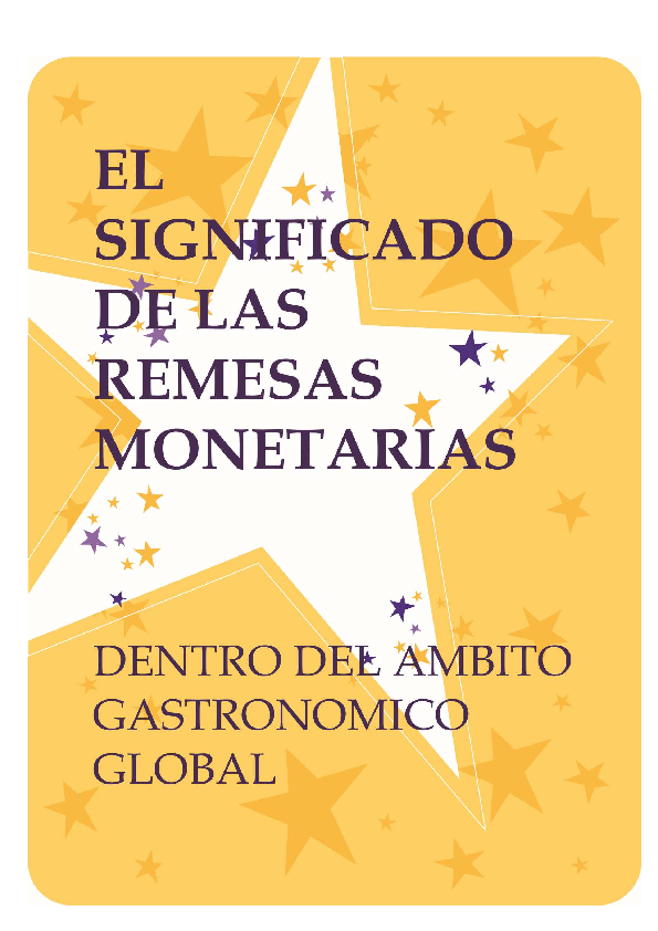 (PDF) El significado de Las Remesas dentro del mundo Gastronómico