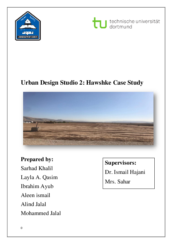 (PDF) Urban Design Studio 2: Hawshke Case Study