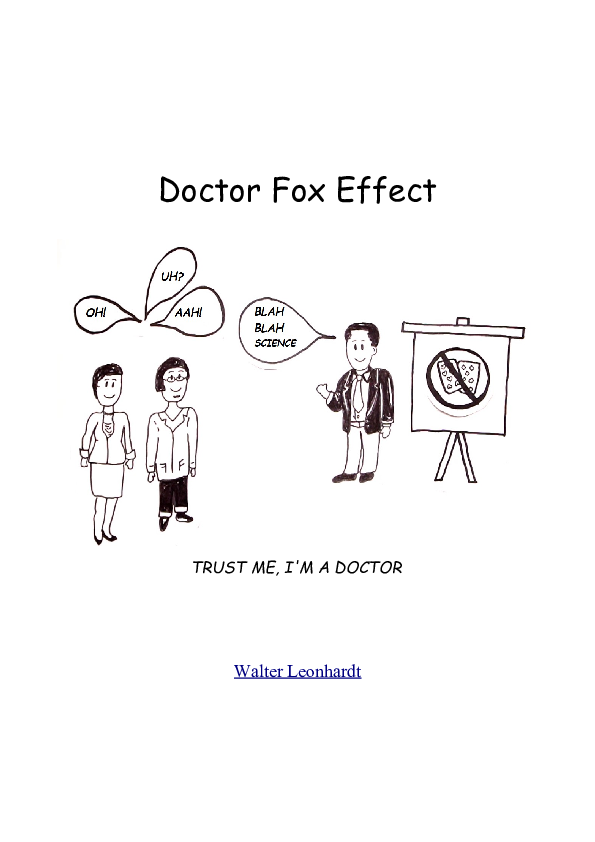 (PDF) Doctor Fox Effect: Trust me, I'm a doctor. (EN & DE) - Leonhardt (2020)