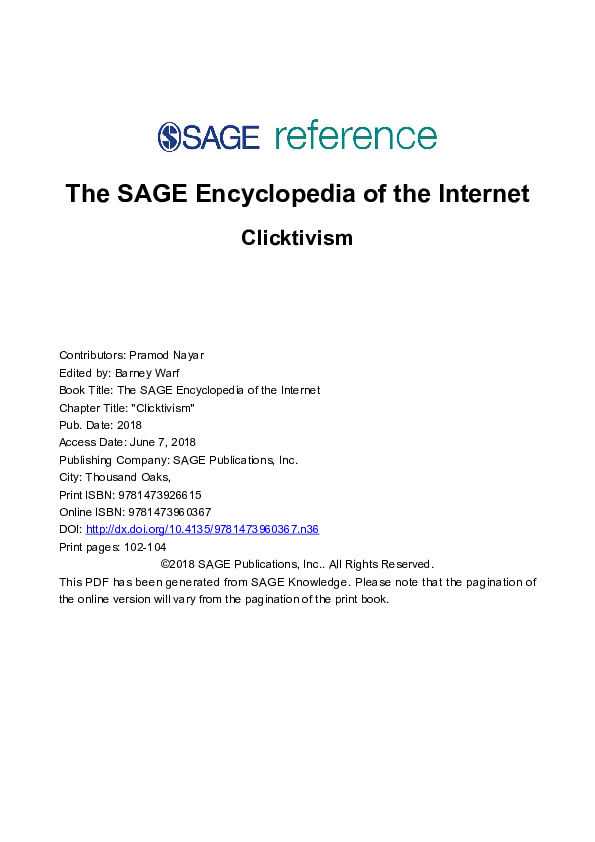 (PDF) Clicktivism