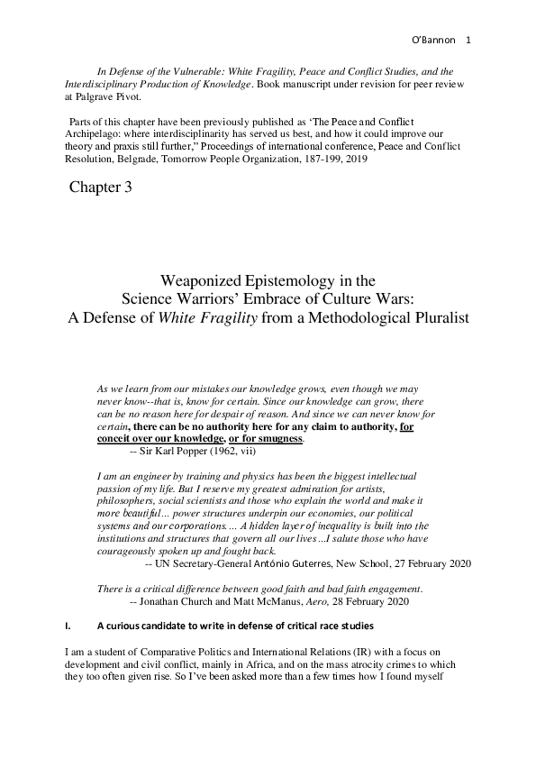 (PDF) Chapter 3 Weaponized Epistemology in the Science Warriors ...
