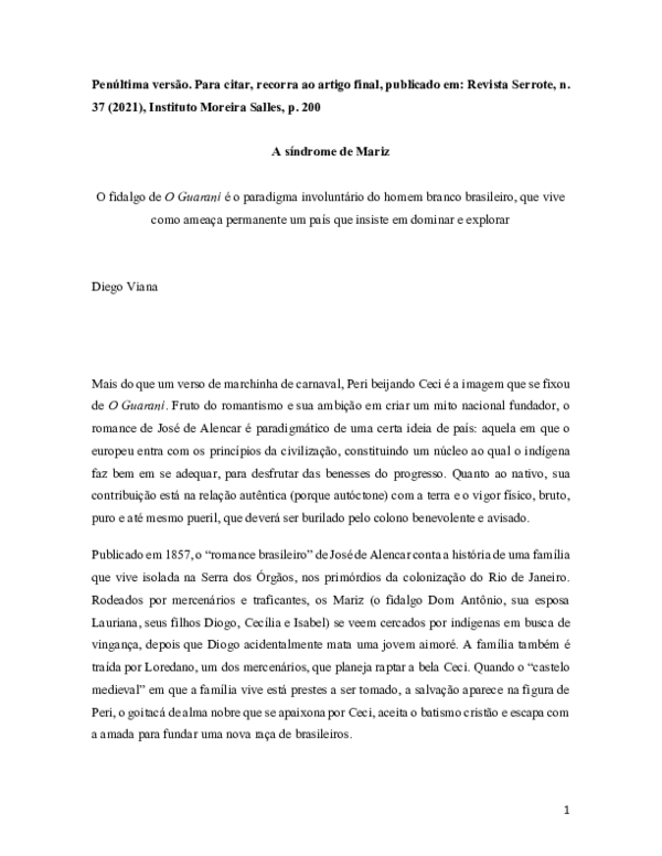 (PDF) A sindrome de Mariz