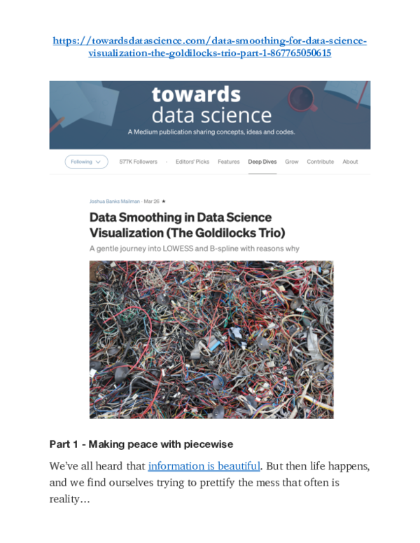 (PDF) Data Smoothing in Data Science Visualization (The Goldilocks Trio ...