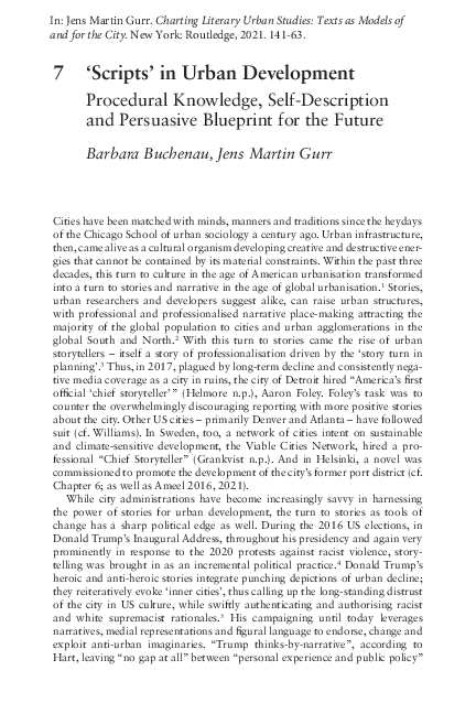(PDF) Buchenau, Gurr: Chapter 7: 'Scripts' in Urban Development Procedural Knowledge, Self ...