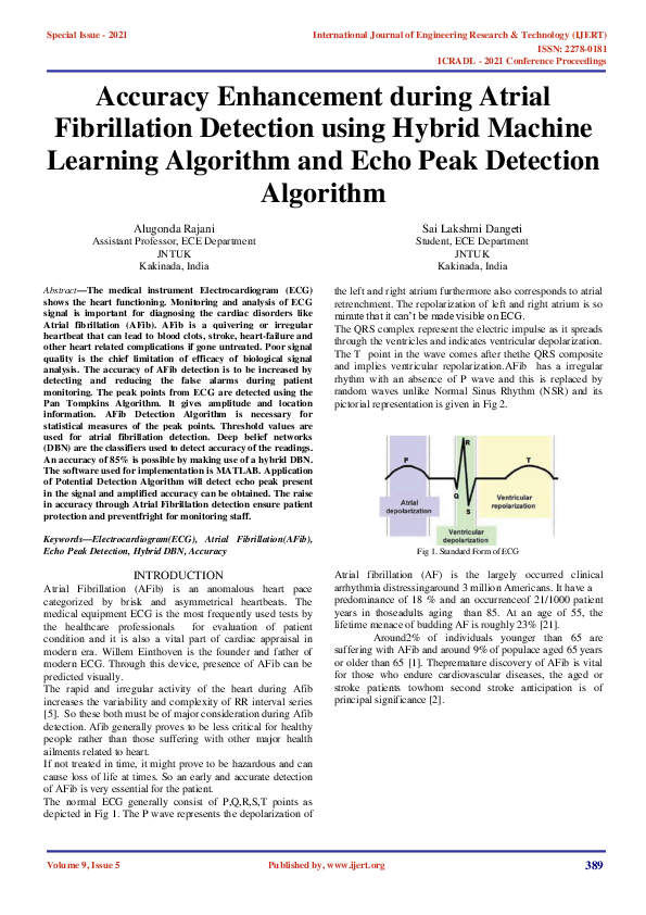 (PDF) IJERT-Accuracy Enhancement during Atrial Fibrillation Detection using Hybrid Machine ...