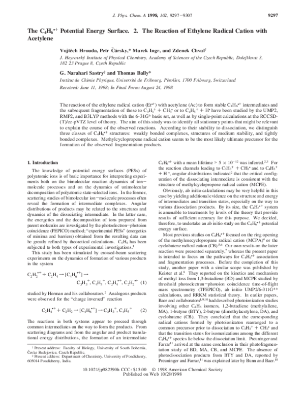 (PDF) The C 4 H 6 •+ Potential Energy Surface. 2. The Reaction of ...