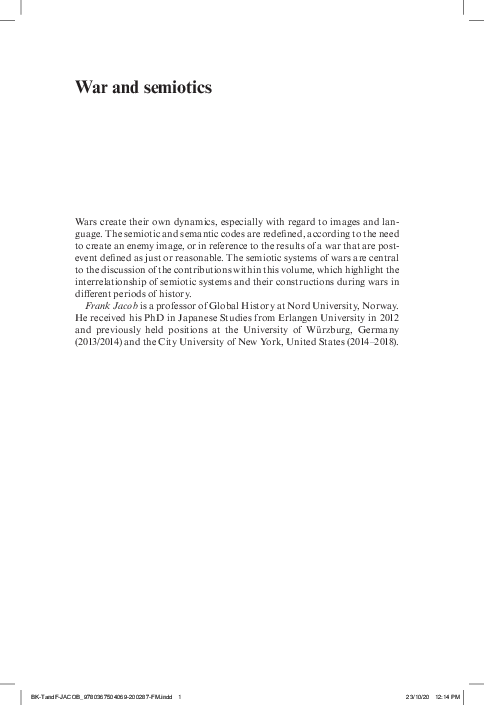 (PDF) War and semiotics