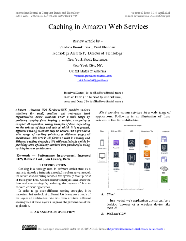 (PDF) AWS Caching