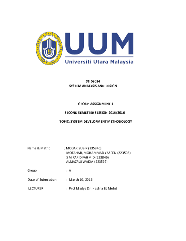 (PDF) SYSTEM DEVELOPMENT METHODOLOGY