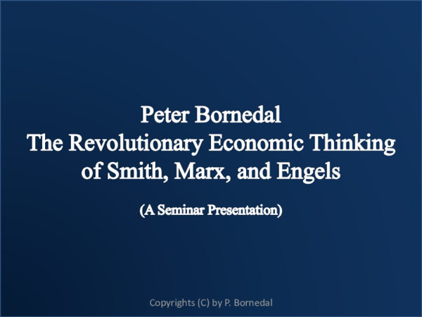 (PDF) The Revolutionary Economic Thinking of Smith and Marx